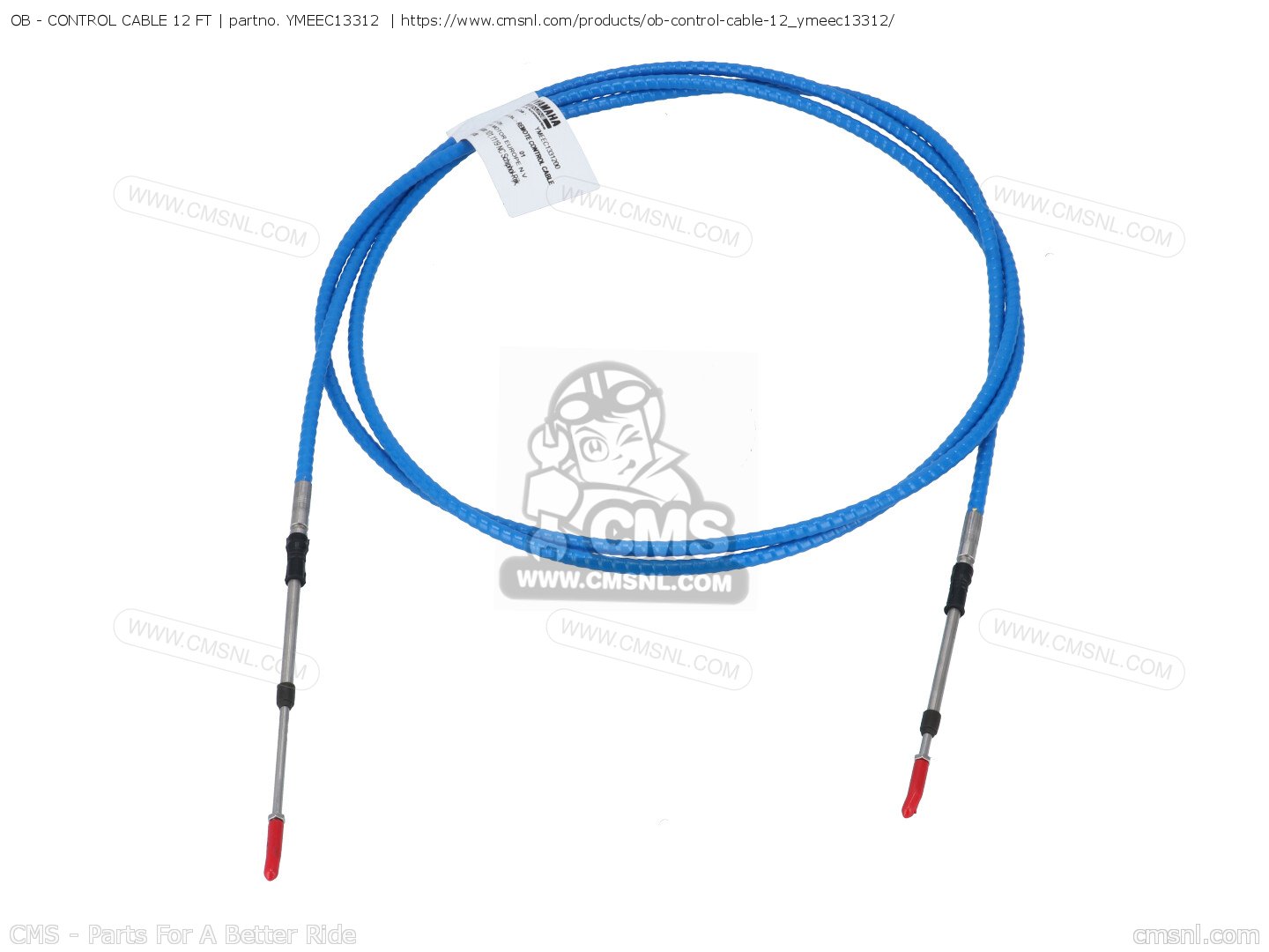 YMEEC13312: OB - CONTROL CABLE 12 FT Yamaha - buy the YME-EC133-12-00 ...