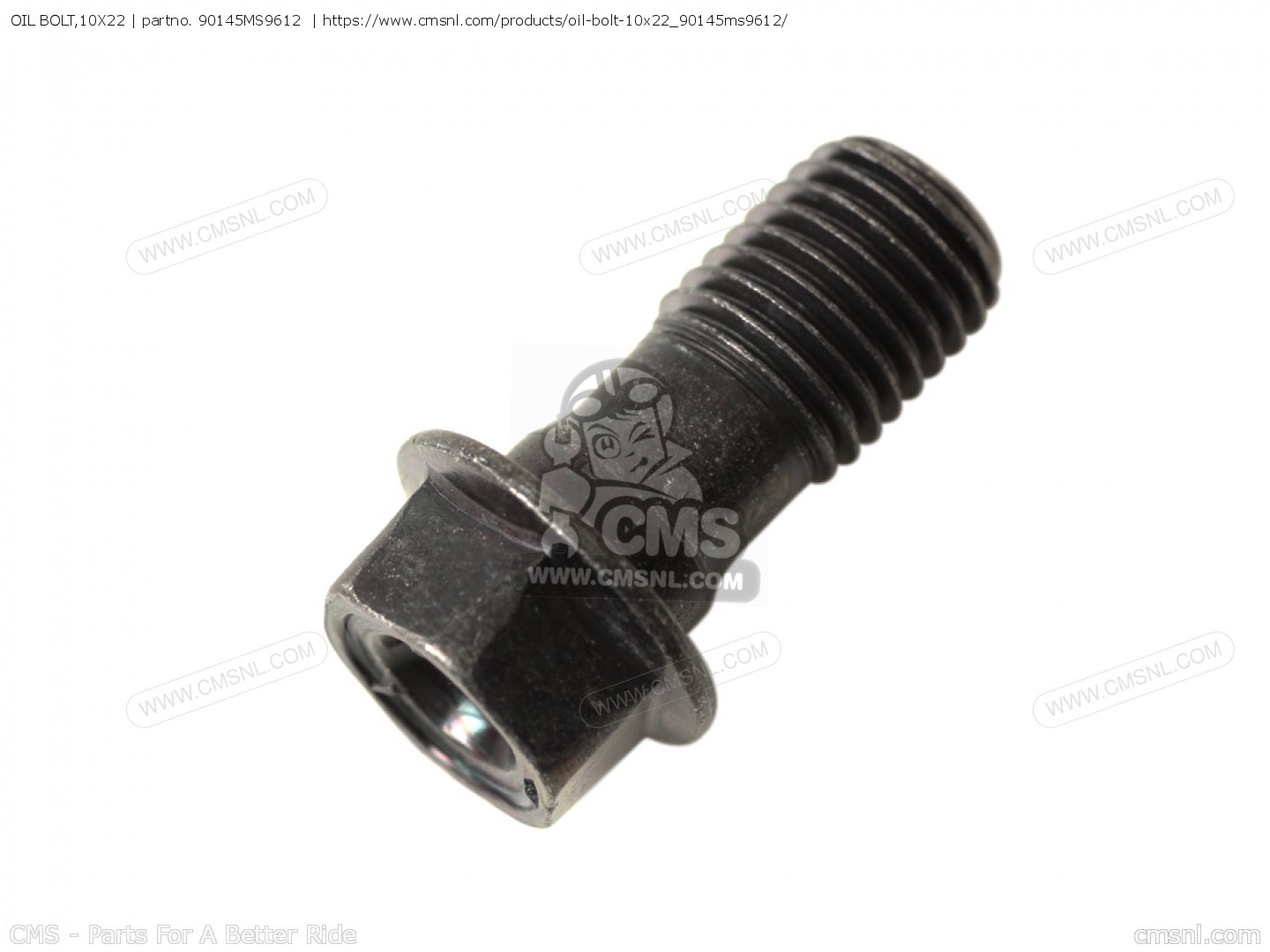 90145MS9612: OIL BOLT,10X22 Honda - buy the 90145-MS9-612 at CMSNL