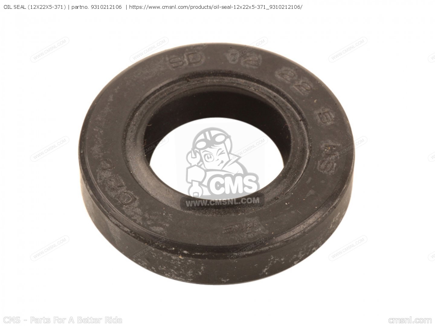 9310212106: OIL SEAL (12X22X5-371) Yamaha - buy the 93102-12106-00 at CMSNL