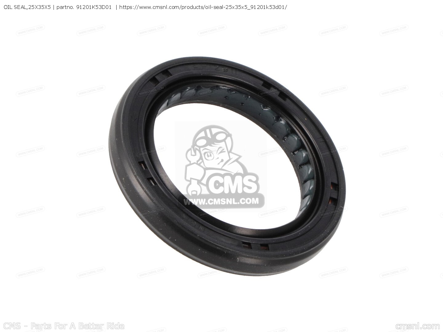 91201K53D01: Oil Seal,25x35x5 Honda - buy the 91201-K53-D01 at CMSNL