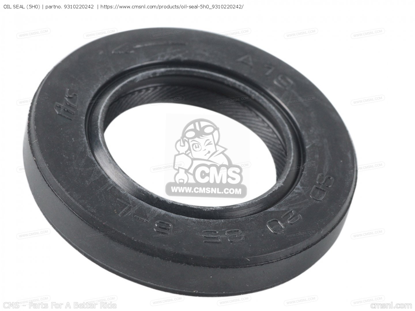 93102-20242-00 Oil Seal (5H0), 9310220242 Yamaha - SR185, YTM200N, YTM200K