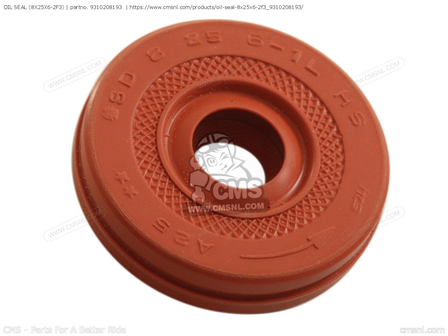 9310208193: Oil Seal (8x25x6-2f3) Yamaha - buy the 93102-08193 at CMSNL