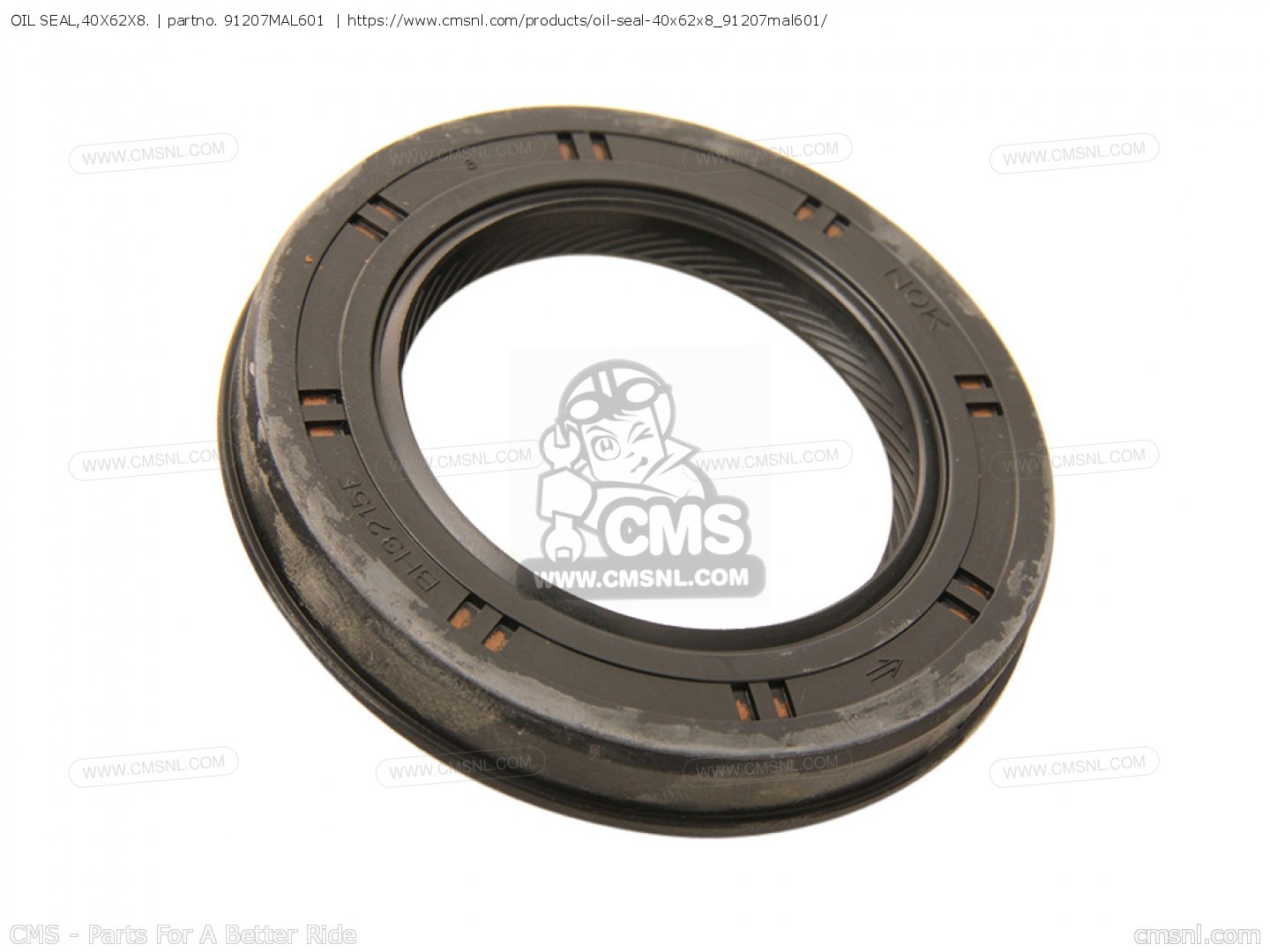 91207MAL601: OIL SEAL,40X62X8. Honda - buy the 91207-MAL-601 at CMSNL