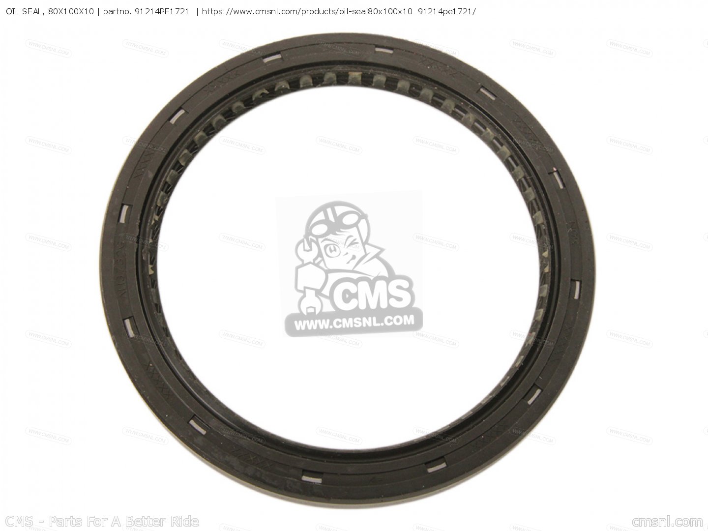 91214PE1721: Oil Seal, 80x100x10 Honda - buy the 91214-PE1-721 at CMSNL