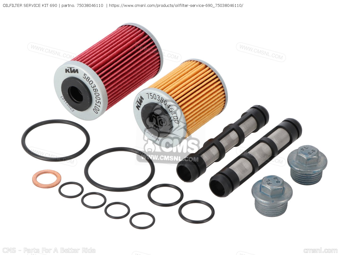 75038046110: OILFILTER SERVICE KIT 690 KTM - buy the 75038046110 at CMSNL