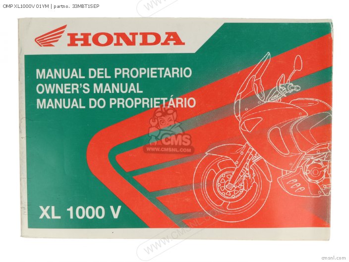 33MBT1SEP: Omp Xl1000v 01ym Honda - buy the 33MBT1SEP at CMSNL