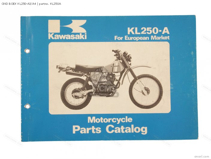 KL250A: Ond Boek Kl250-a3/a4 Kawasaki - buy the KL250-A at CMSNL
