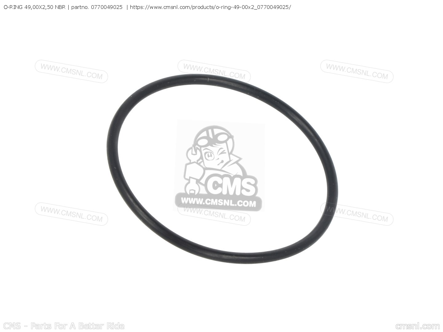 0770049025: O-RING 49,00X2,50 NBR 70 KTM - buy the 0770049025 at CMSNL