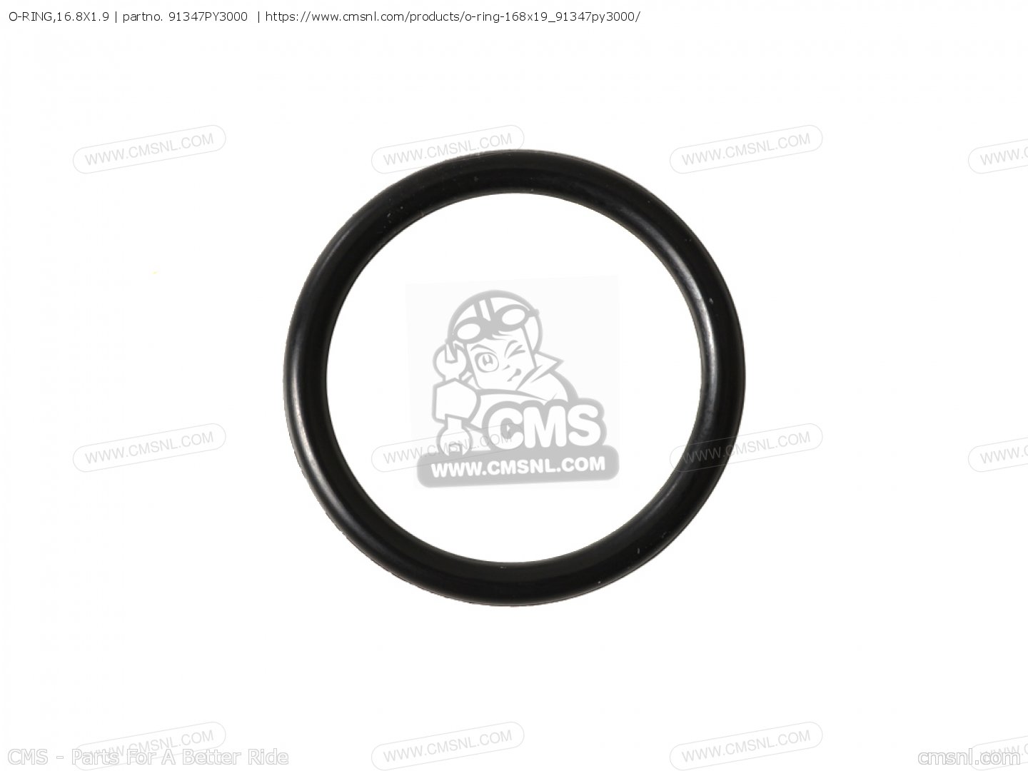 91347PY3000: O-RING,16.8X1.9 Honda - buy the 91347-PY3-000 at CMSNL