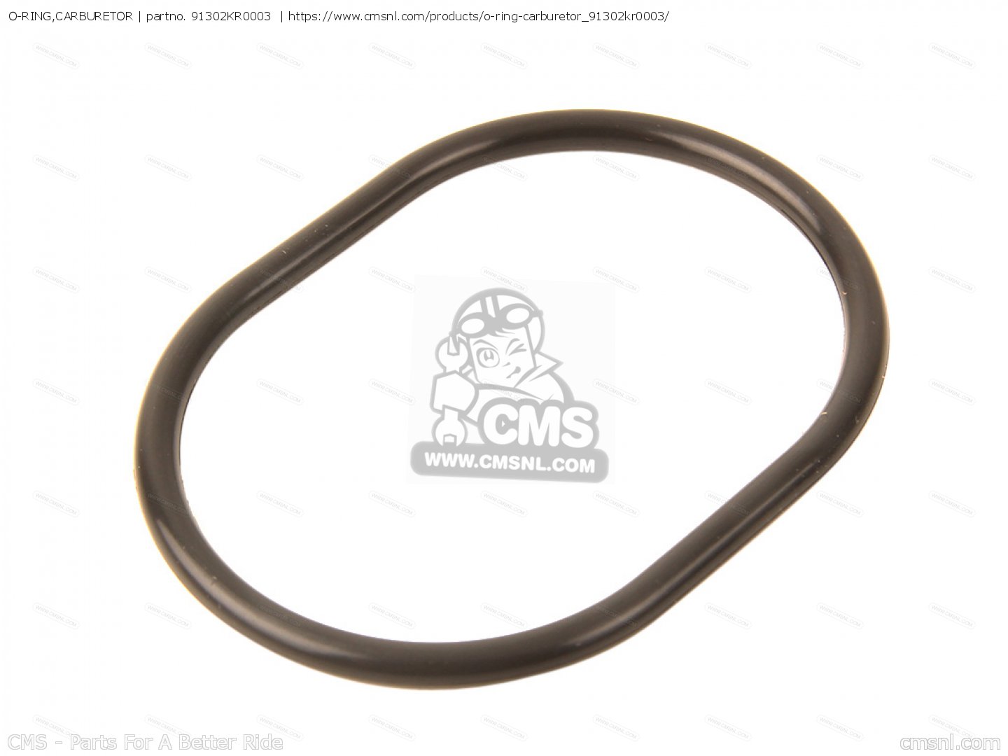 91302KR0003: O-RING,CARBURETOR Honda - buy the 91302-KR0-003 at CMSNL