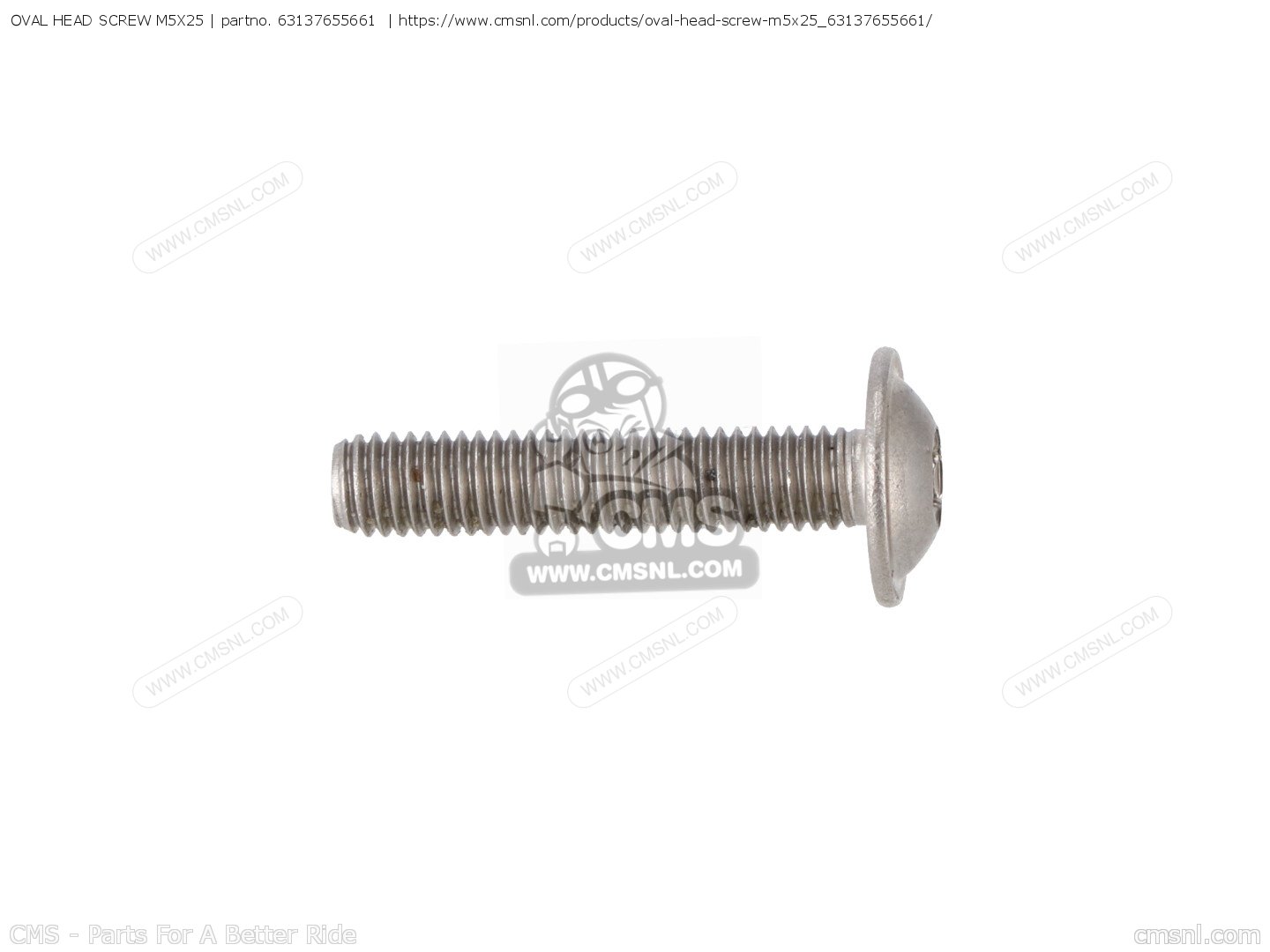 63137655661: OVAL HEAD SCREW M5X25 BMW - buy the 63 13 7 655 661 at CMSNL