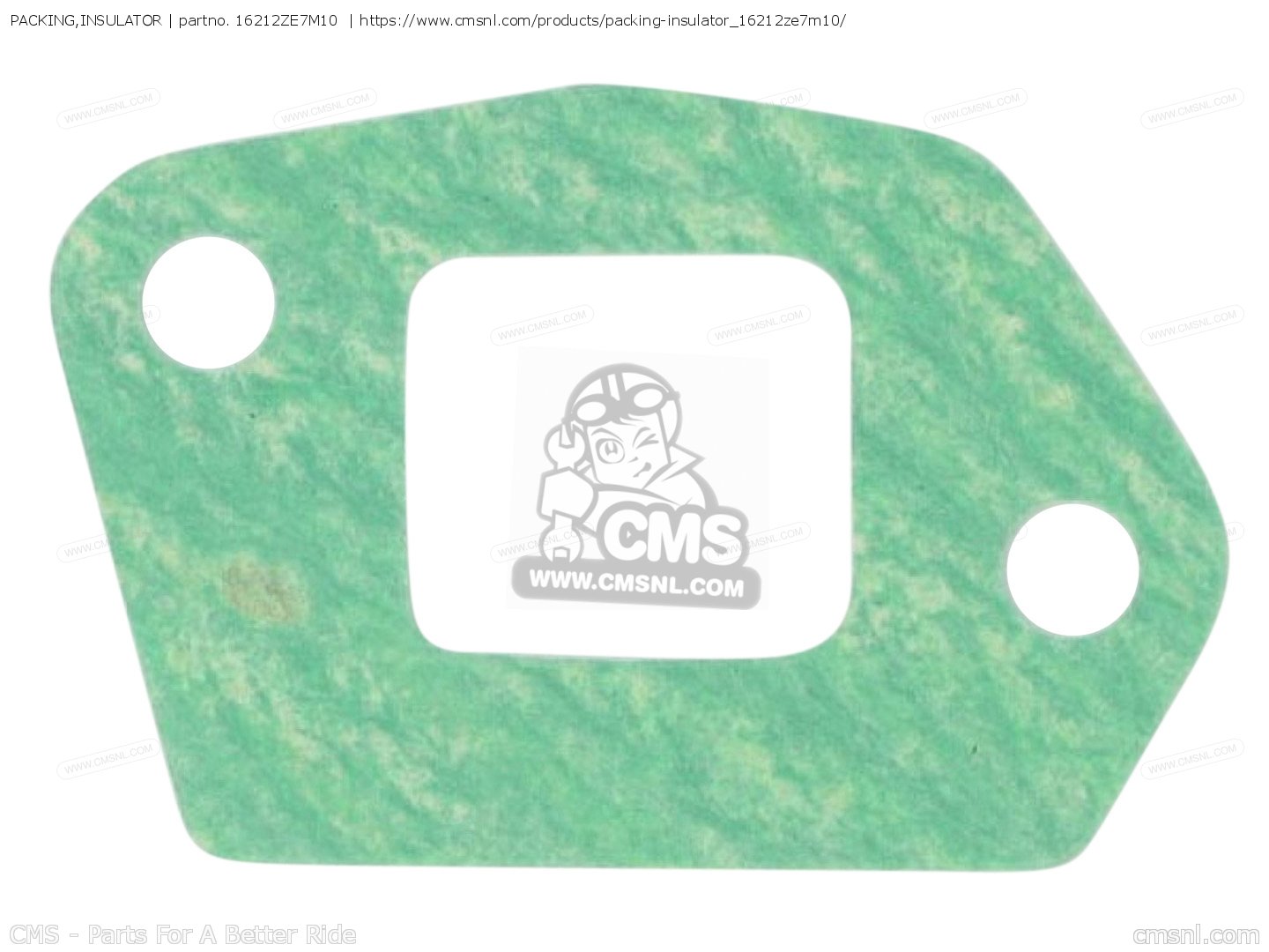 16212ZE7M10: Packing,insulator Honda - buy the 16212-ZE7-M10 at CMSNL