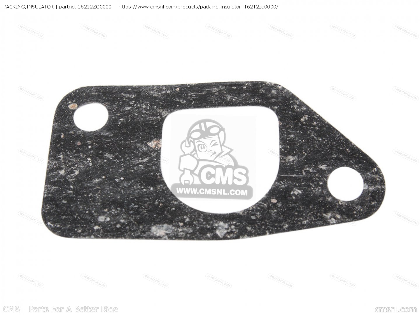 16212ZG0000: PACKING,INSULATOR Honda - buy the 16212-ZG0-000 at CMSNL