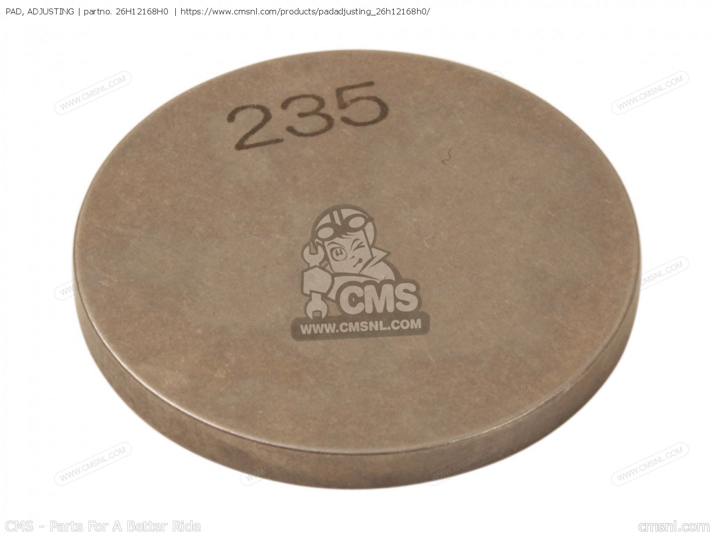 26H12168H0: PAD, ADJUSTING Yamaha - buy the 26H-12168-H0-00 at CMSNL