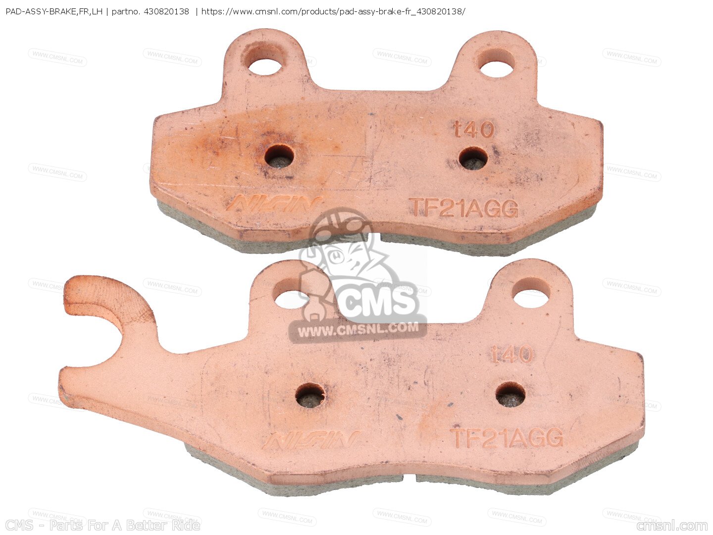 430820138: Pad-assy-brake,fr,lh Kawasaki - buy the 43082-0138 at CMSNL