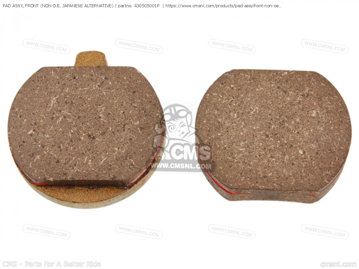 430505001P: Pad Assy, Front (mca) Kawasaki - buy the 43050-5001P at CMSNL