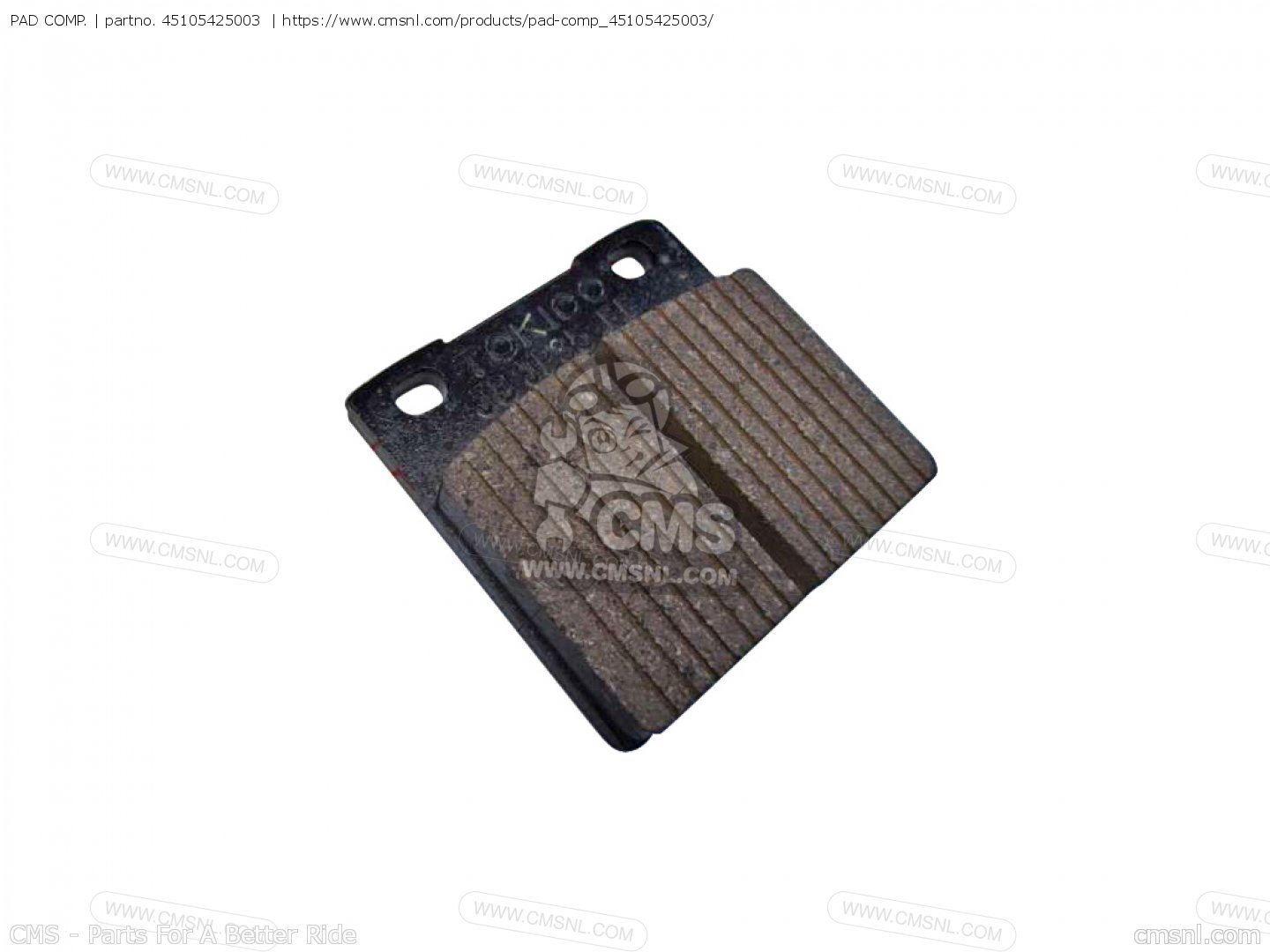 45105425003: Pad Comp. (mca) Honda - buy the 45105-425-003 at CMSNL