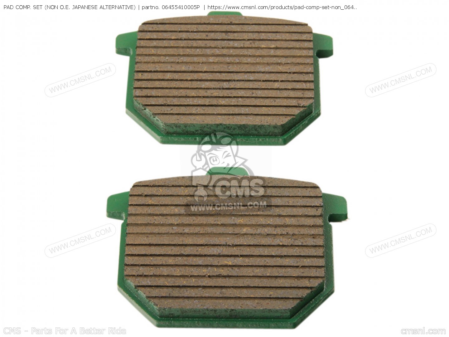 06455410005P: Pad Comp. Set (nas) Honda - buy the 06455-410-005P at CMSNL