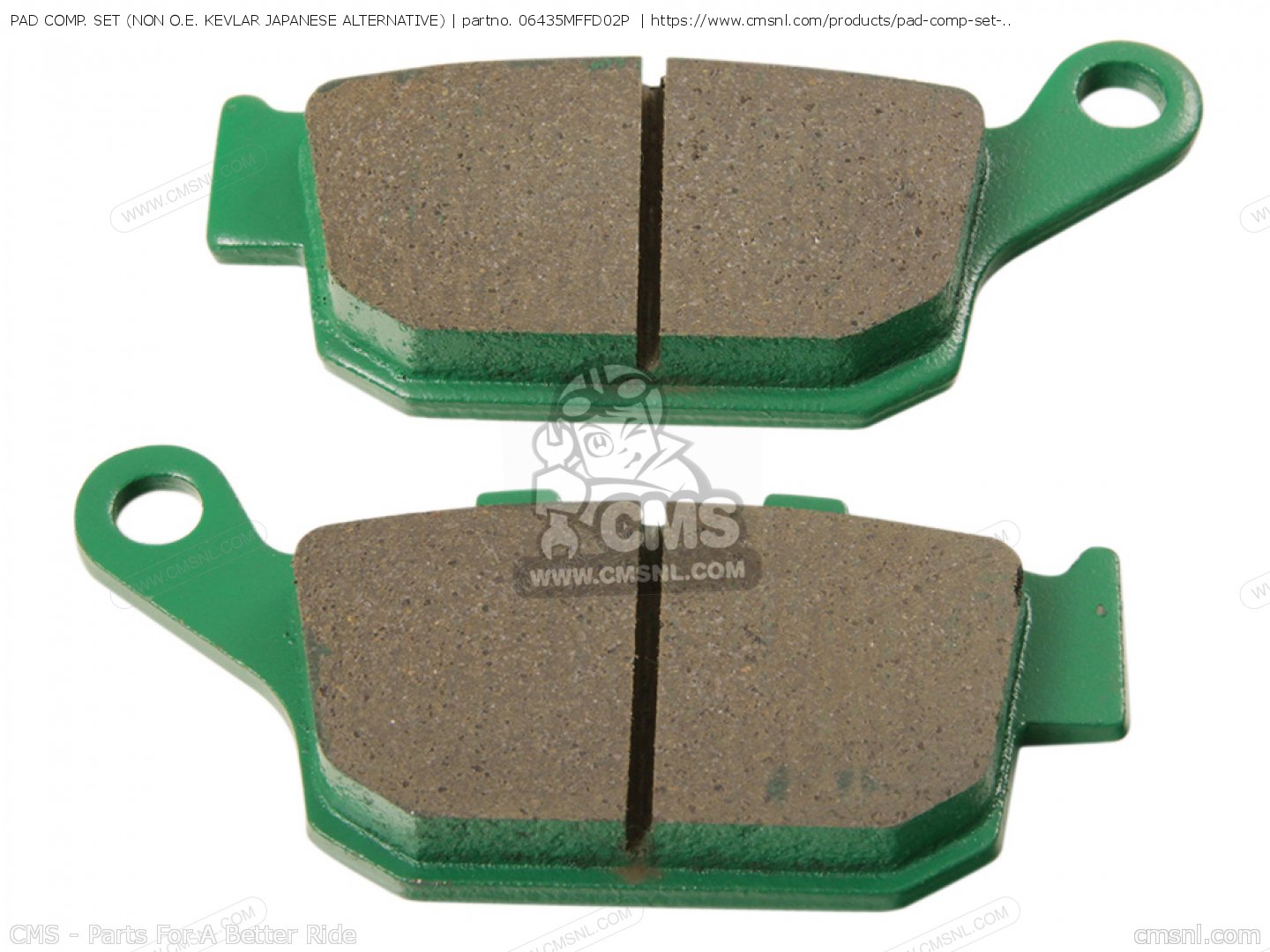 PAD COMP. SET (NON O.E. KEVLAR JAPANESE ALTERNATIVE) (NAS) for Honda ...