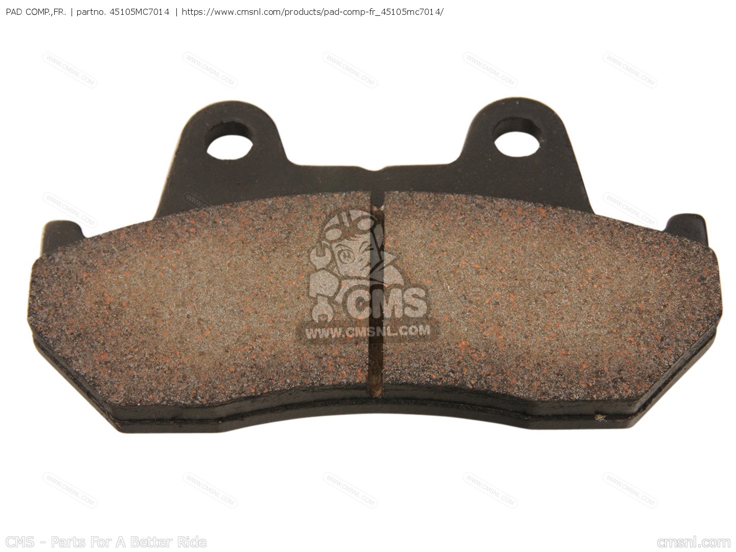 45105MC7014: PAD COMP.,FR. (MCA) Honda - buy the 45105-MC7-014 at CMSNL