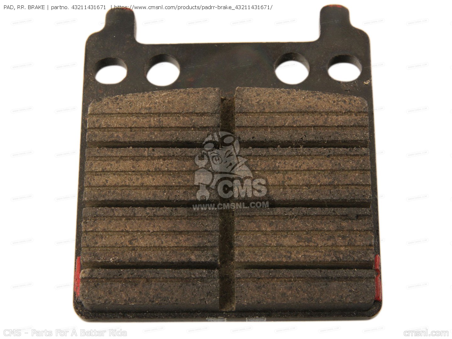 PAD, RR. BRAKE for Honda - order at CMSNL