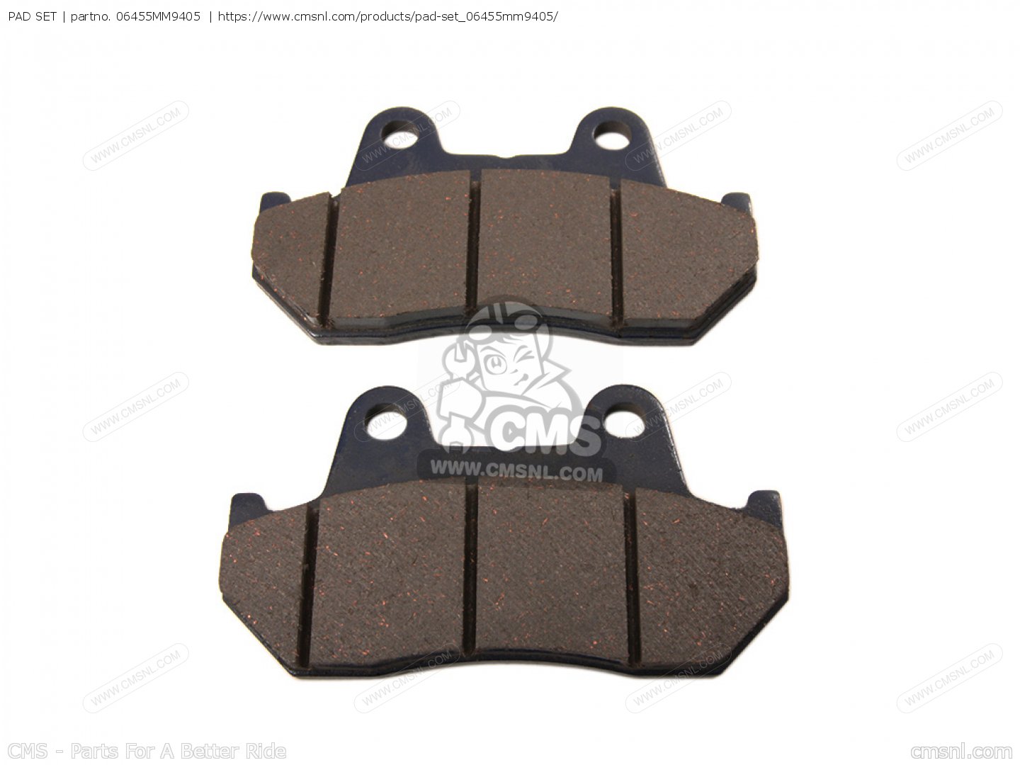 06455MM9405: PAD SET Honda - buy the 06455-MM9-405 at CMSNL
