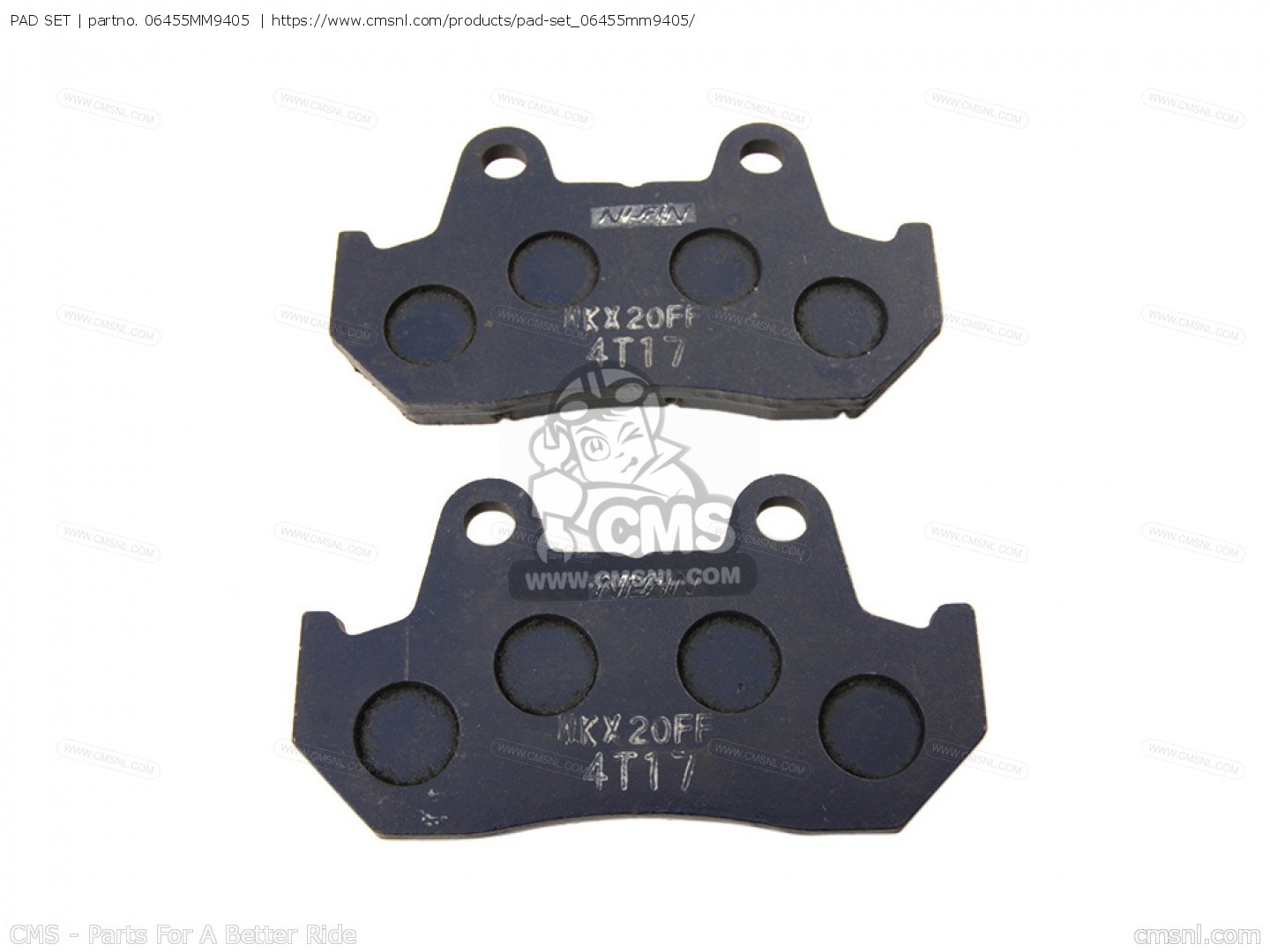06455MM9405: PAD SET Honda - buy the 06455-MM9-405 at CMSNL