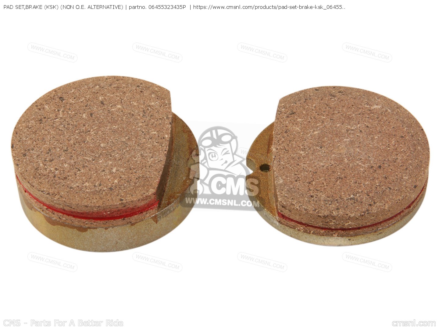 06455323435P: Pad Set,brake (ksk) (mca) Honda - buy the 06455-323-435P ...