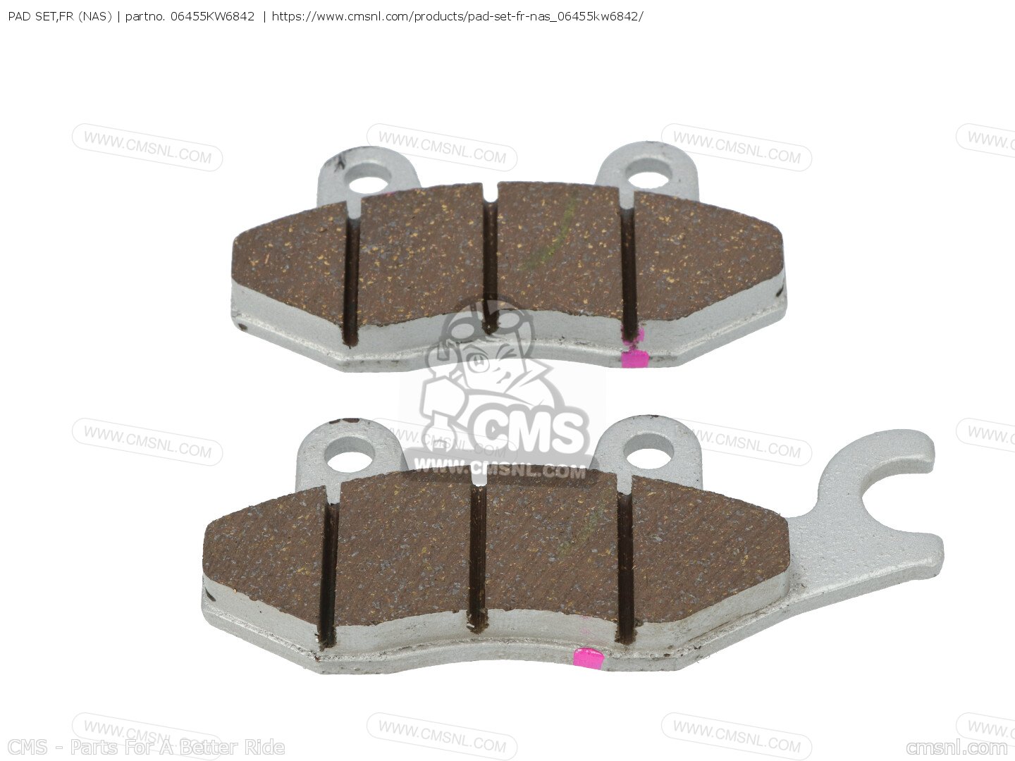06455KW6842: Pad Set,fr (nas) Honda - buy the 06455-KW6-842 at CMSNL