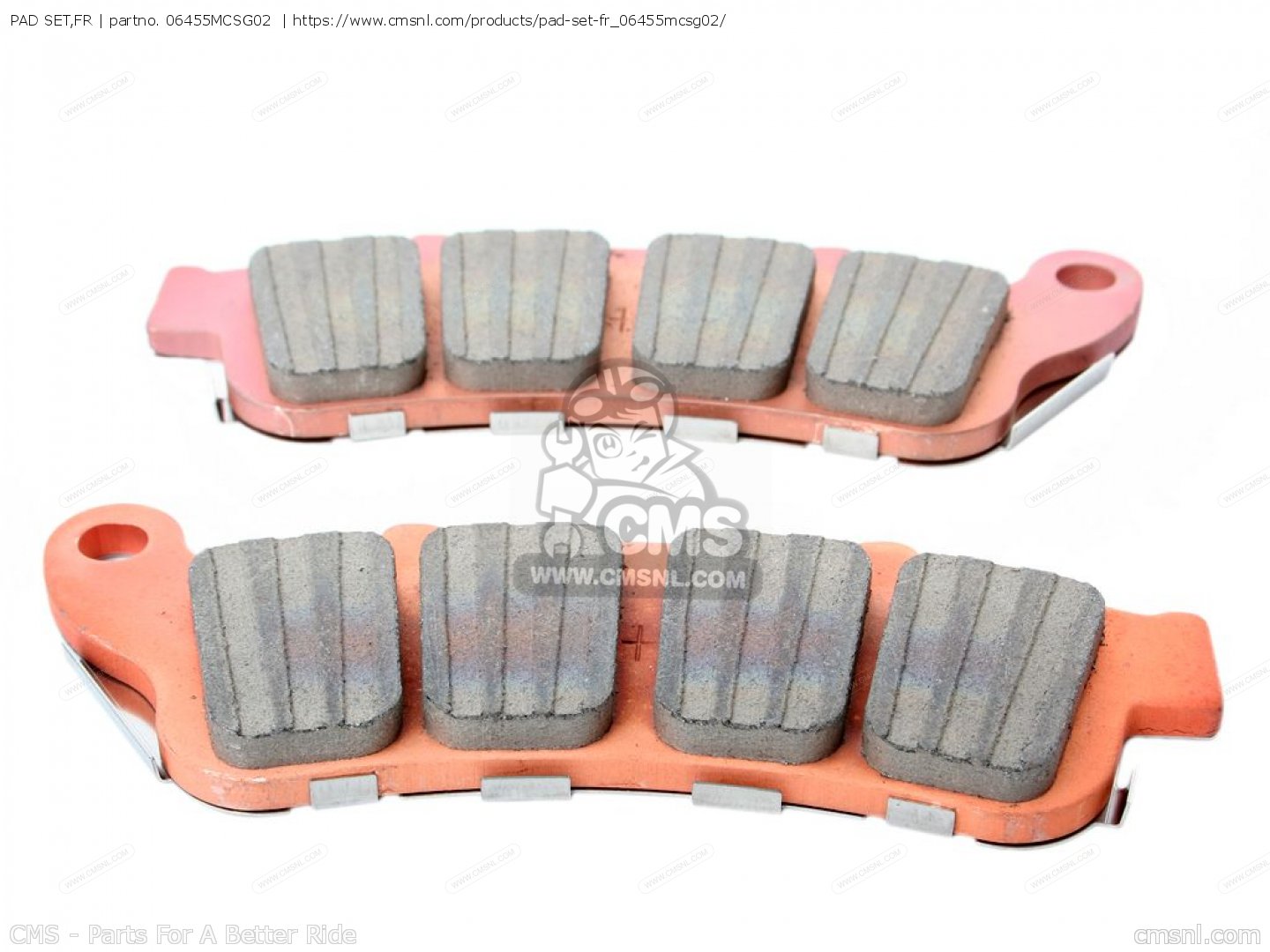 06455MCSG02: Pad Set,fr (nas) Honda - buy the 06455-MCS-G02 at CMSNL