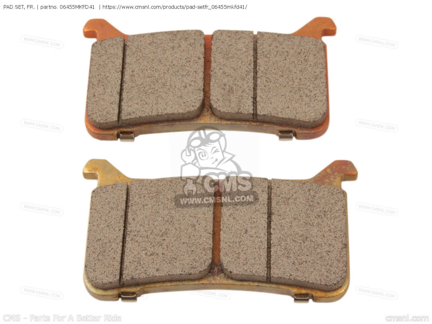 06455MKFD41: Pad Set,fr (nas) Honda - buy the 06455-MKF-D41 at CMSNL