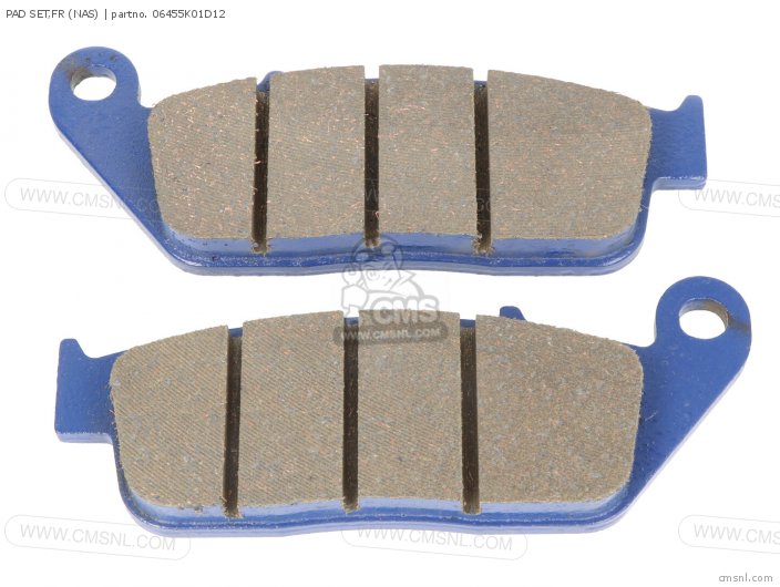 06455K01D12: Pad Set,fr (nas) Honda - buy the 06455-K01-D12 at CMSNL