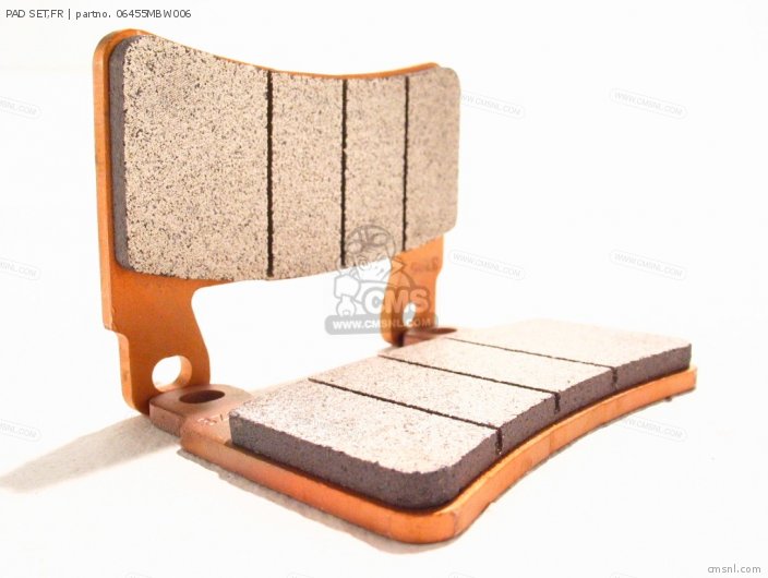 06455MBW006: PAD SET,FR (NAS) Honda - buy the 06455-MBW-006 at CMSNL