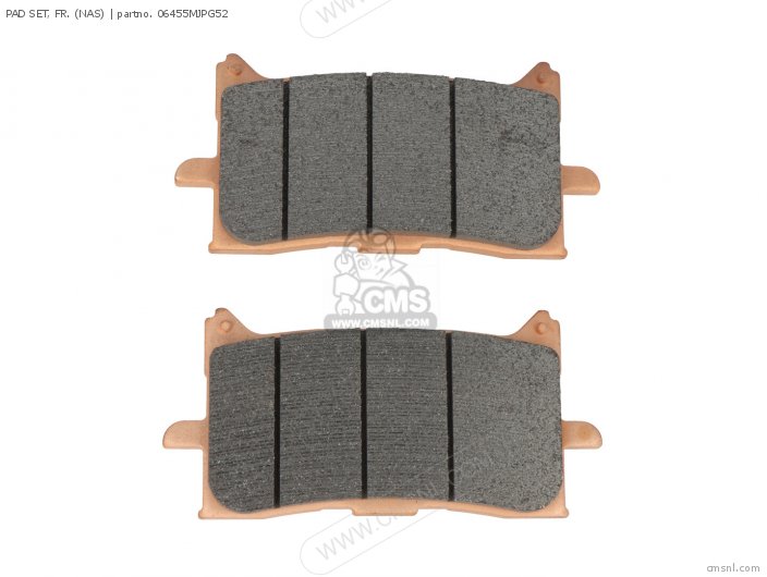 06455MJPG52: PAD SET,FR (NAS) Honda - buy the 06455-MJP-G52 at CMSNL