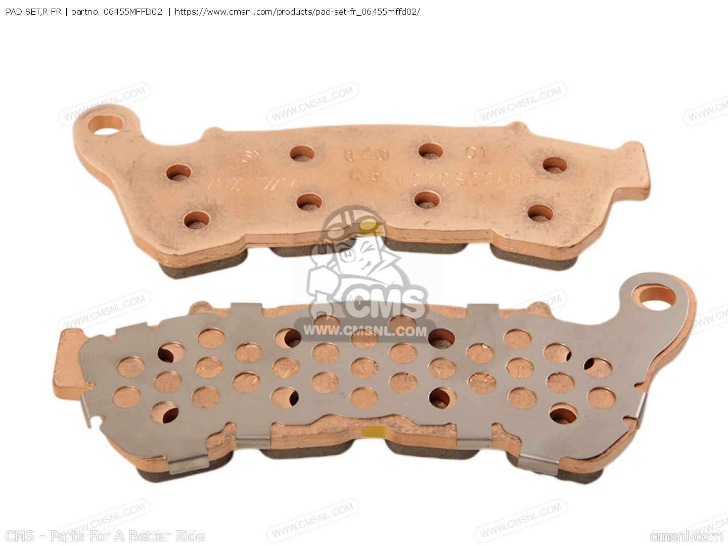 06455MFFD02: Pad Set,r Fr (nas) Honda - buy the 06455-MFF-D02 at CMSNL