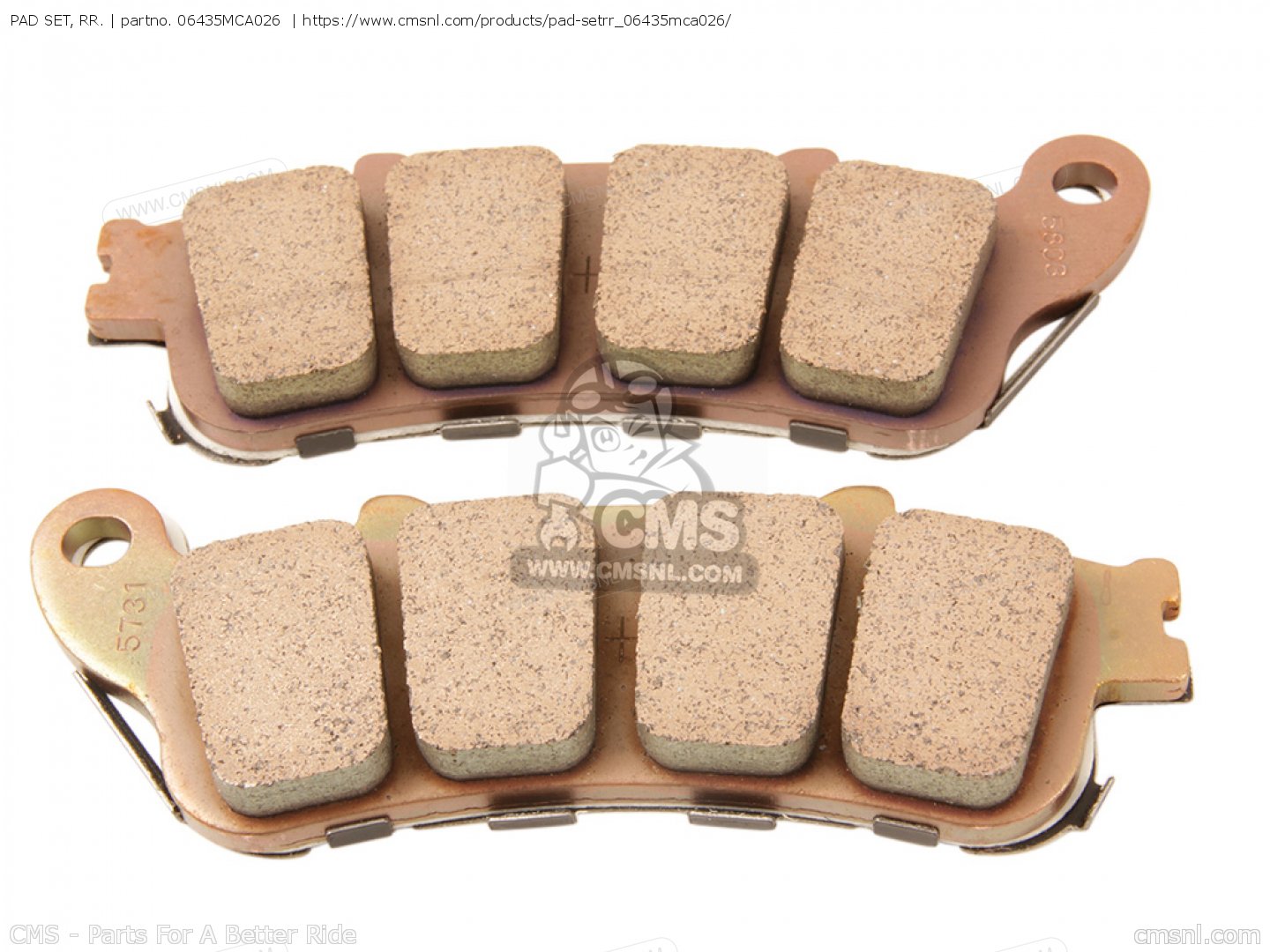 06435MCA026: PAD SET,RR (NAS) Honda - buy the 06435-MCA-026 at CMSNL