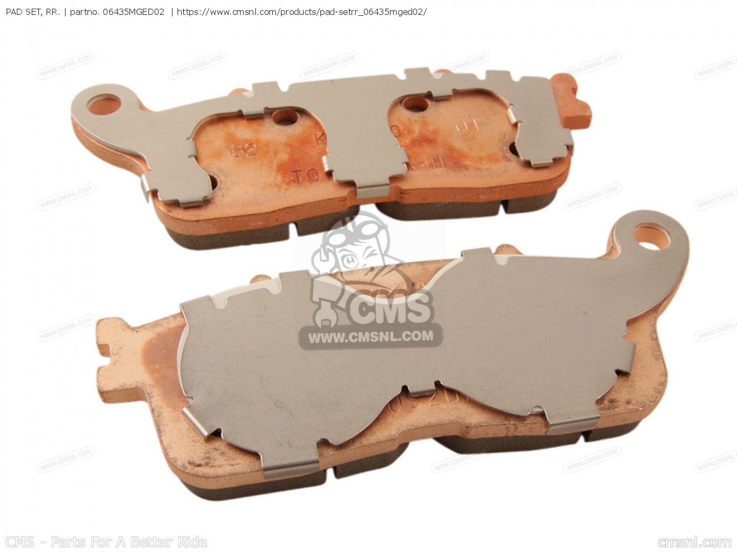 06435MGED02: PAD SET,RR (NAS) Honda - buy the 06435-MGE-D02 at CMSNL