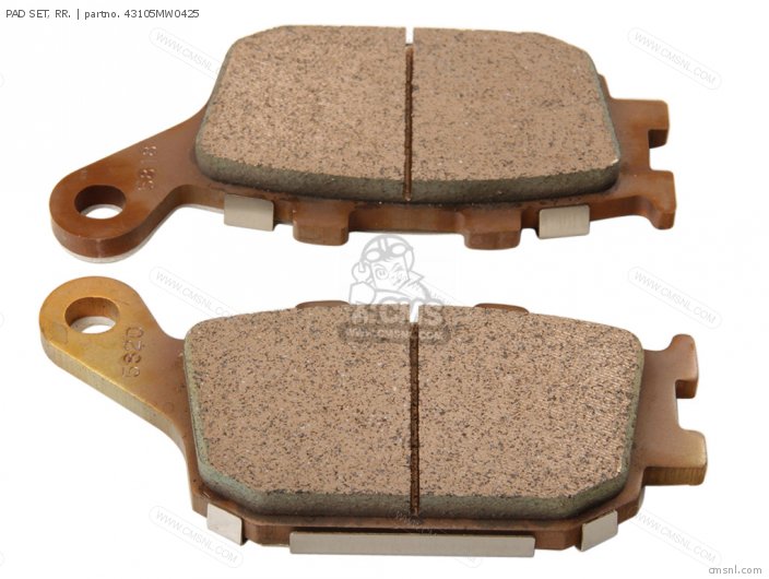 43105MW0425: PAD SET,RR (NAS) Honda - buy the 43105-MW0-425 at CMSNL