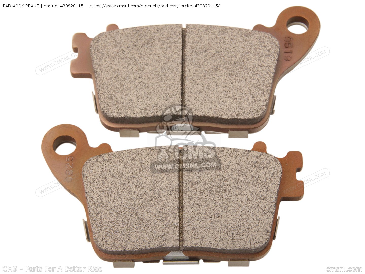 430820115: PAD-ASSY-BRAKE (NAS) Kawasaki - buy the 43082-0115 at CMSNL