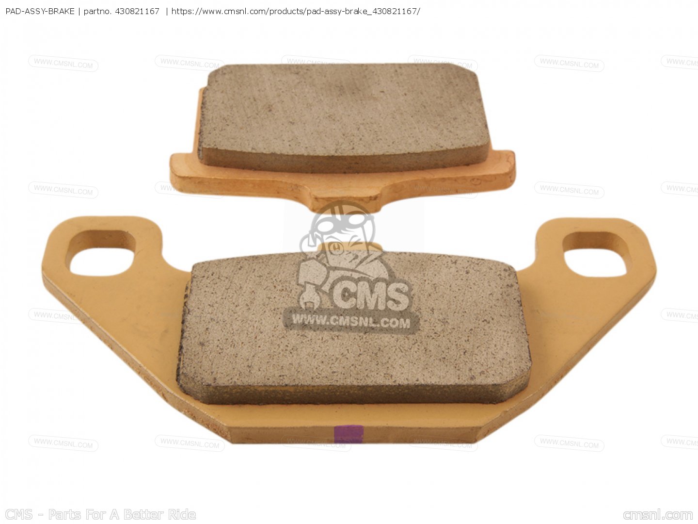 430821167: PAD-ASSY-BRAKE (NAS) Kawasaki - buy the 43082-1167 at CMSNL