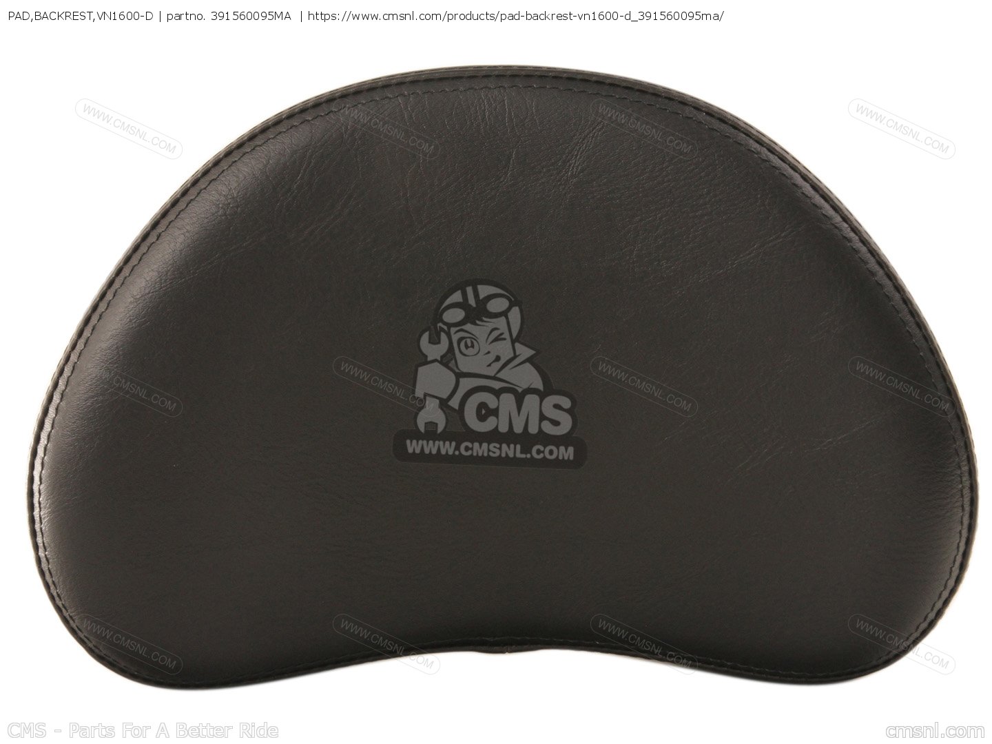 PAD,BACKREST,BLACK for VN1600-D1H VN1600 CLASSIC TOURER 2005 EUROPE ...