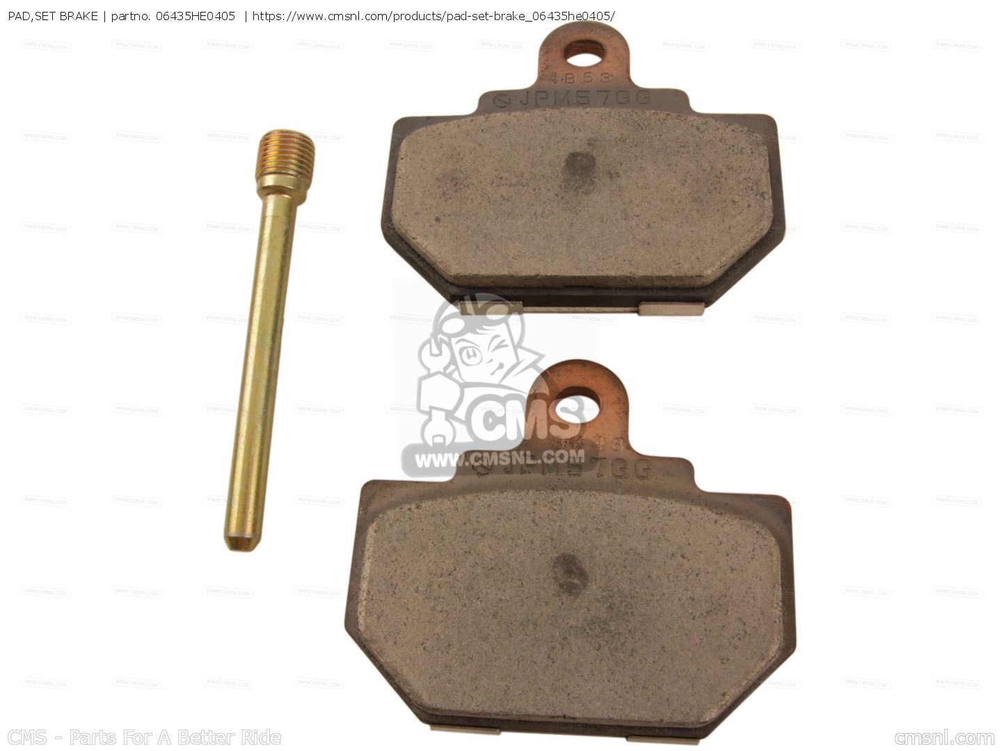06435HE0405: Pad,set Brake Honda - buy the 06435-HE0-405 at CMSNL