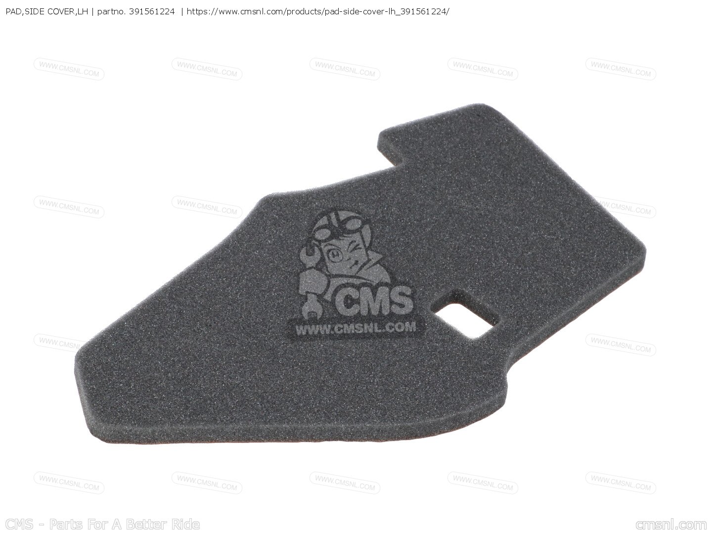 391561224: PAD,SIDE COVER,LH Kawasaki - buy the 39156-1224 at CMSNL