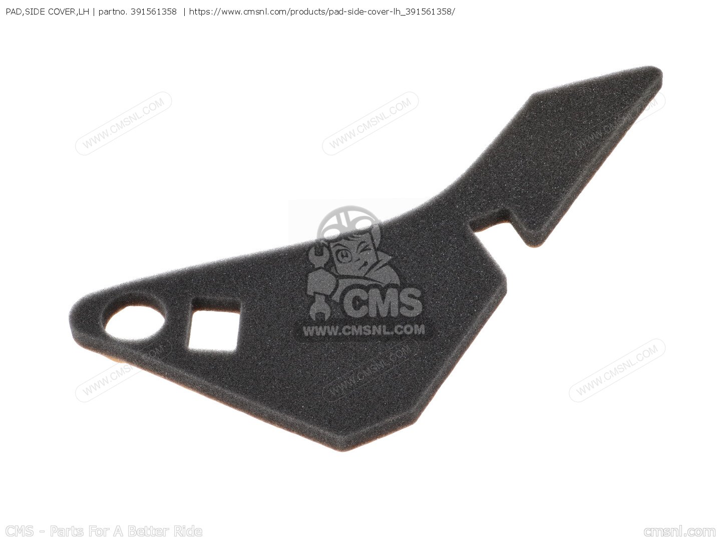 391561358: PAD,SIDE COVER,LH Kawasaki - buy the 39156-1358 at CMSNL