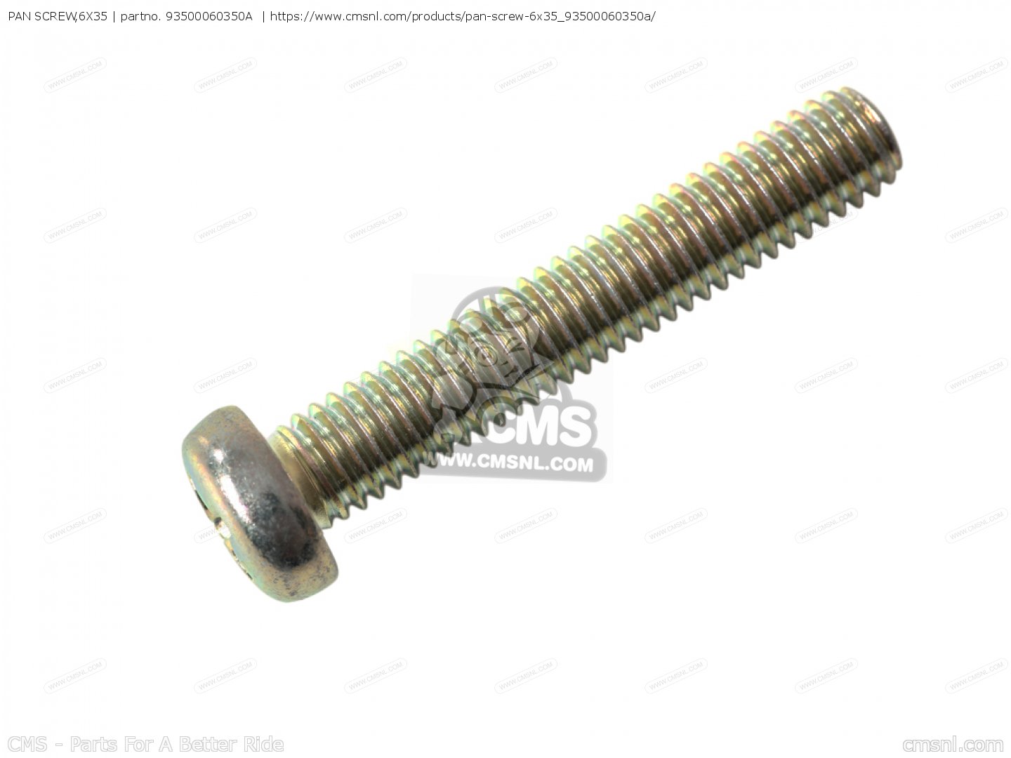 93500060350A: PAN SCREW,6X35 Honda - buy the 93500-060350A at CMSNL