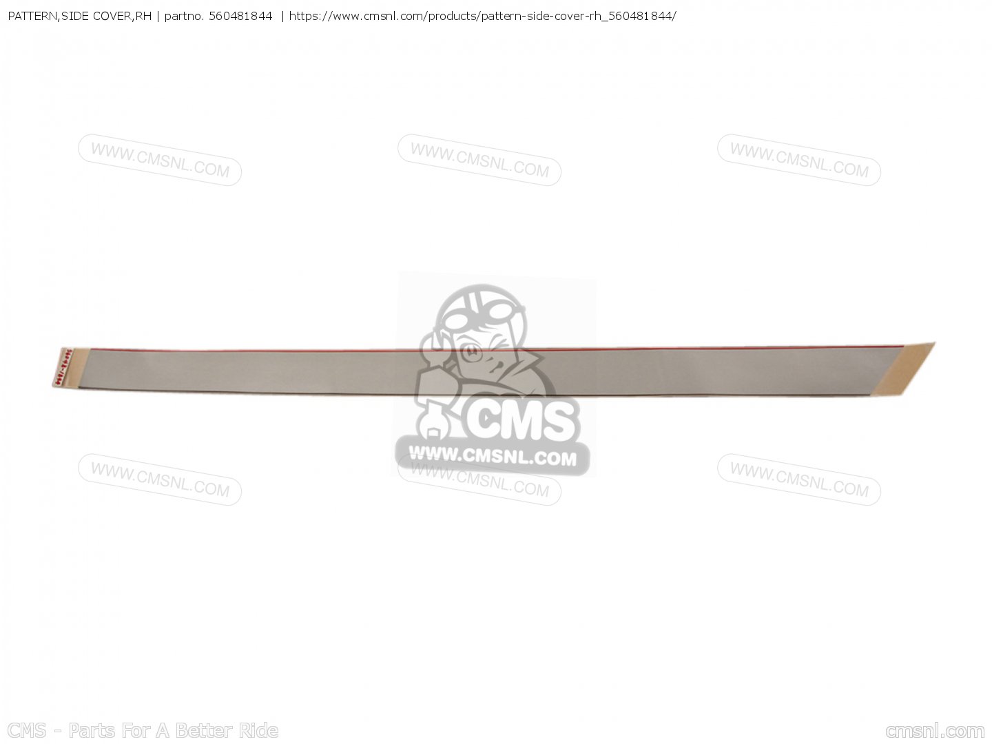 560481844: PATTERN,SIDE COVER,RH Kawasaki - buy the 56048-1844 at CMSNL