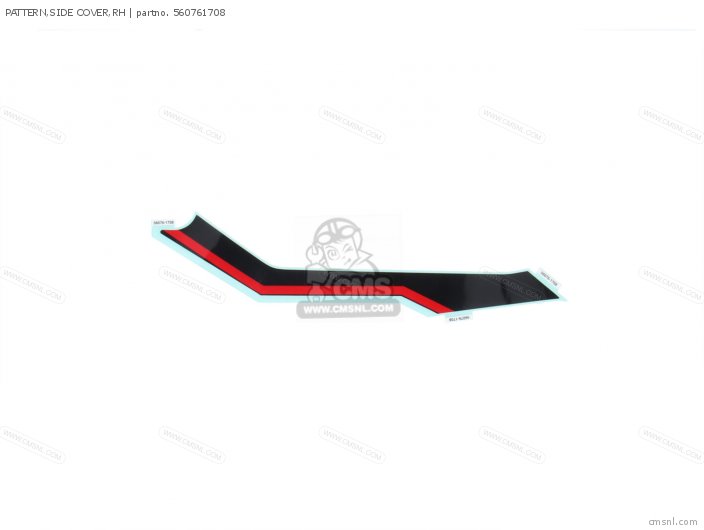 560761708: Pattern,side Cover,rh Kawasaki - buy the 56076-1708 at CMSNL