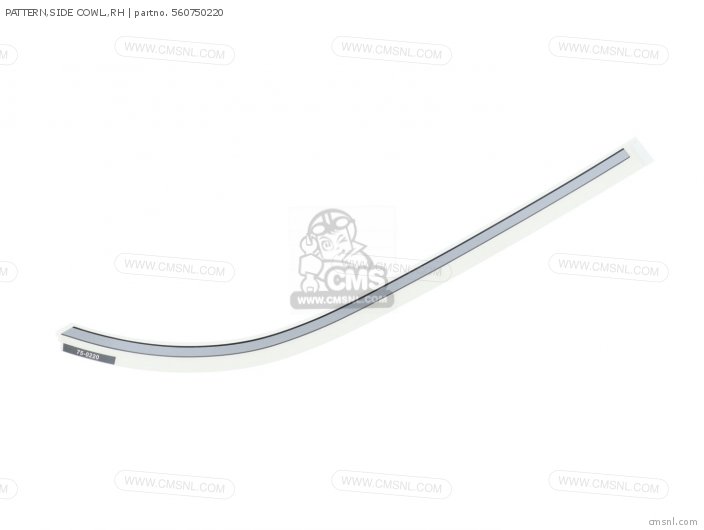 560750220: Pattern,side Cowl.,rh Kawasaki - buy the 56075-0220 at CMSNL