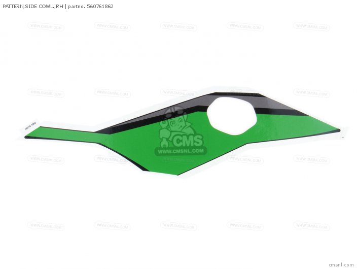 560761862: Pattern,side Cowl.,rh Kawasaki - buy the 56076-1862 at CMSNL