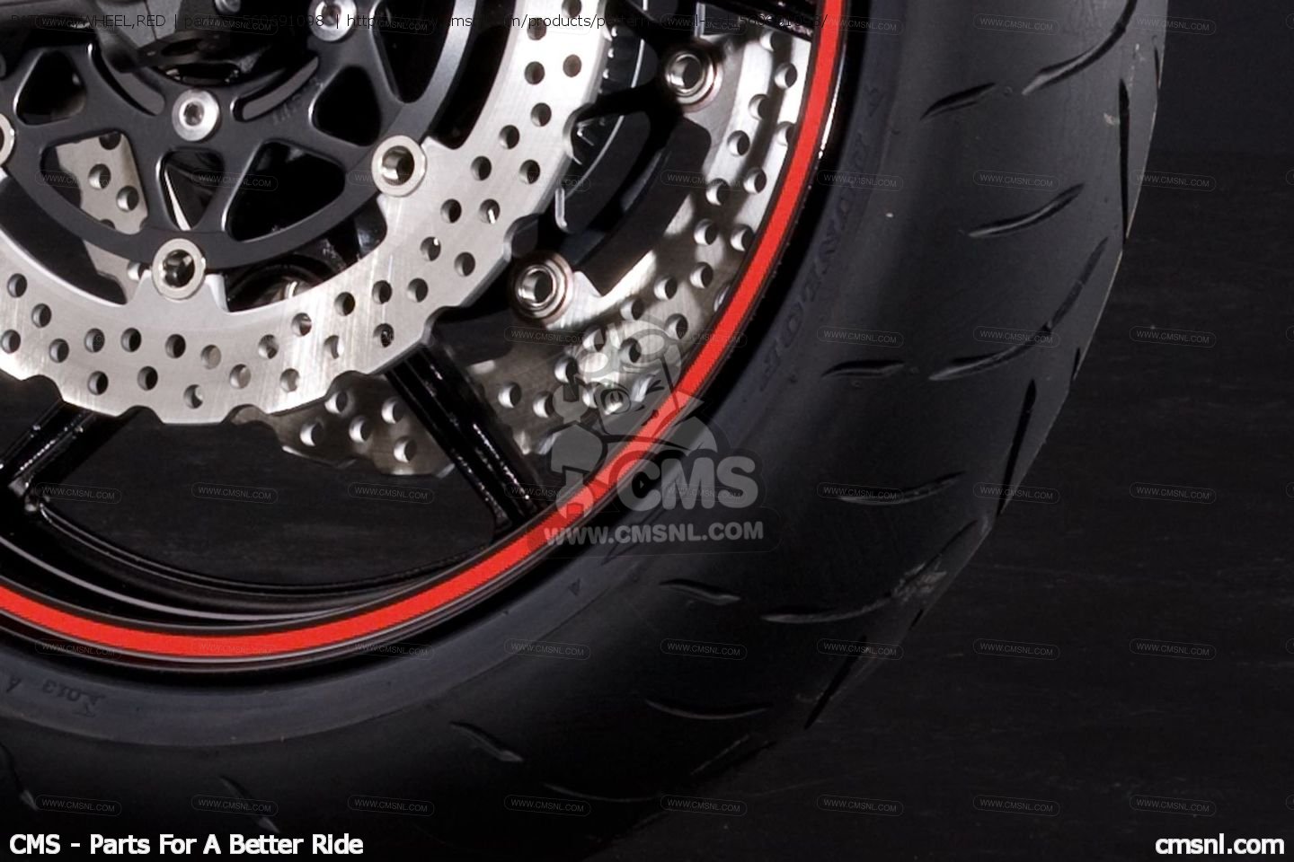 560691098: PATTERN,WHEEL,RED Kawasaki - buy the 56069-1098 at CMSNL